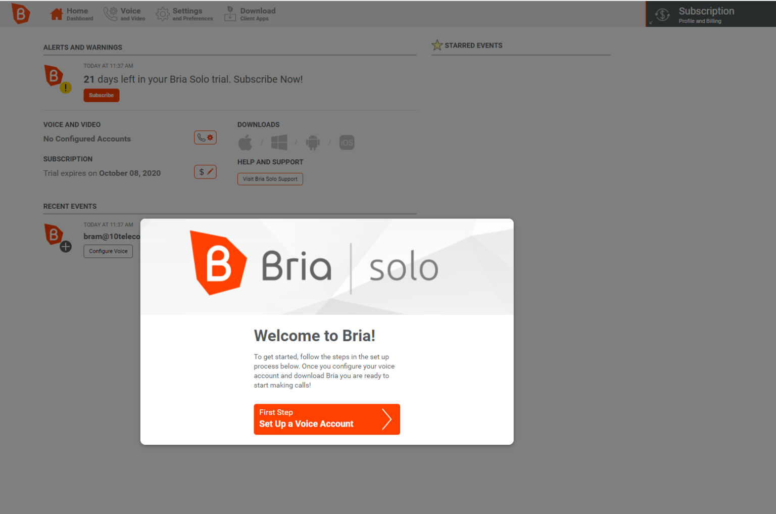 Bria Solo softphone instellen - TRiNG